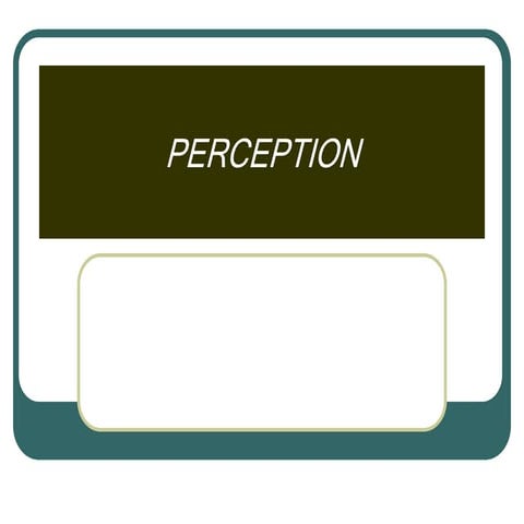 Perception | PPT | Christianity | Religion & Spirituality