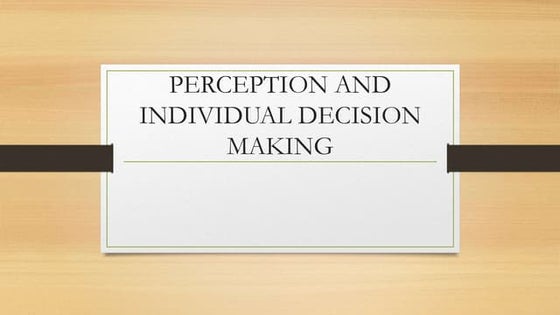 Perception | PPT