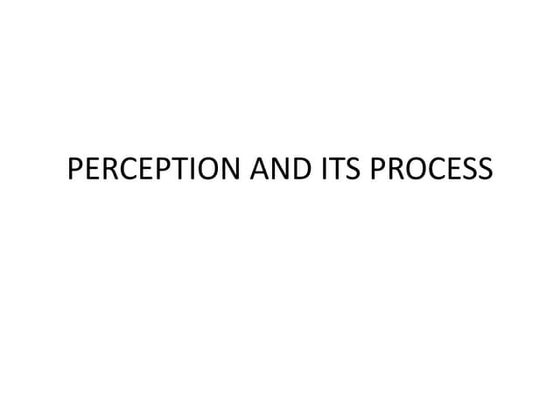 Perception | PPT