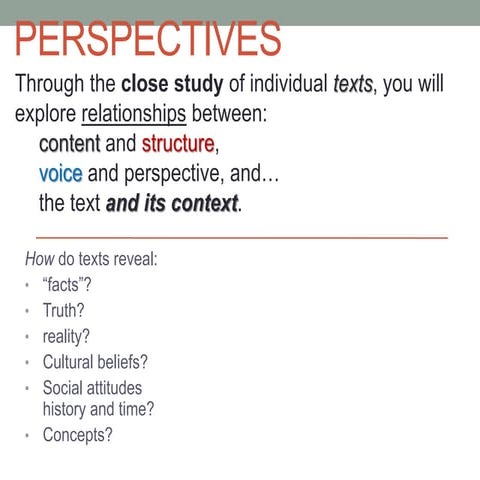 Perspectives - texts | PPTX