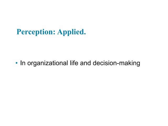 Perception - Psychology | PPTX
