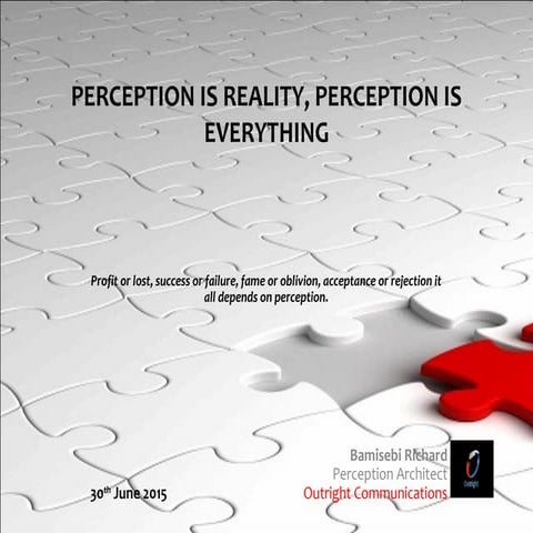 Perception is Reality, Perception is Everything | PPT