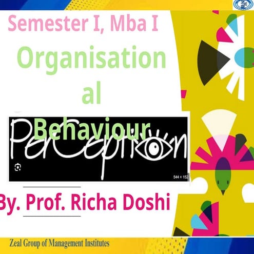 Perception Ppt Leadership Ppt Organizational Behavior Mba