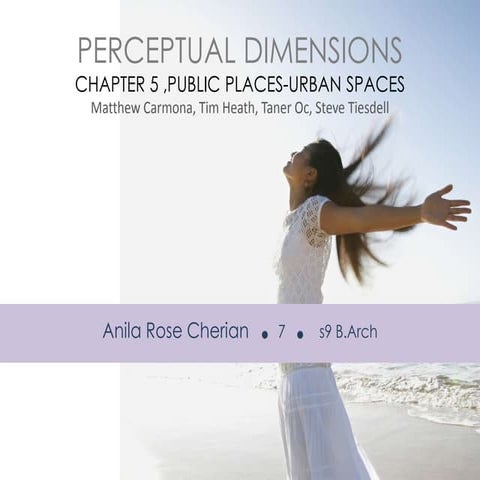 chapter 5, public places urban spaces- Perceptual dimensions | PPTX