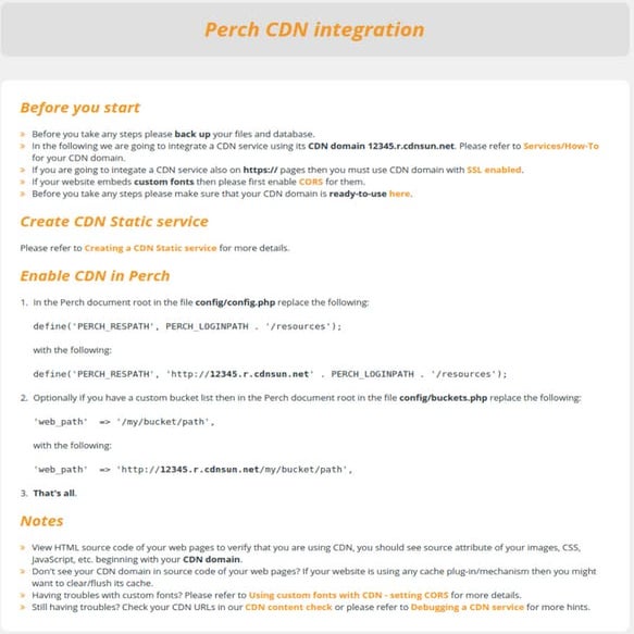 How to install CDN for Perch | PDF
