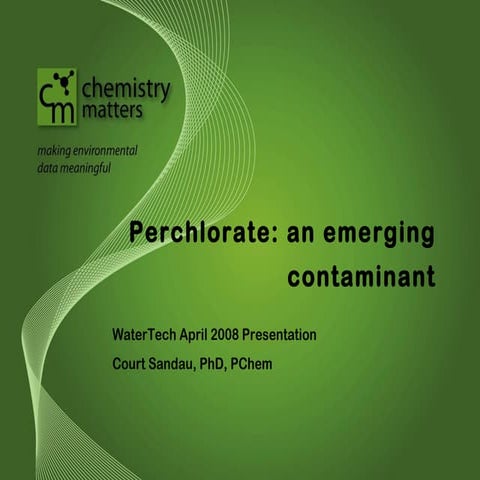 Summary of Perchlorate presented at Watertech 2008 | PPT | Thyroid ...