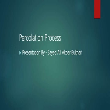 Percolation | PPTX