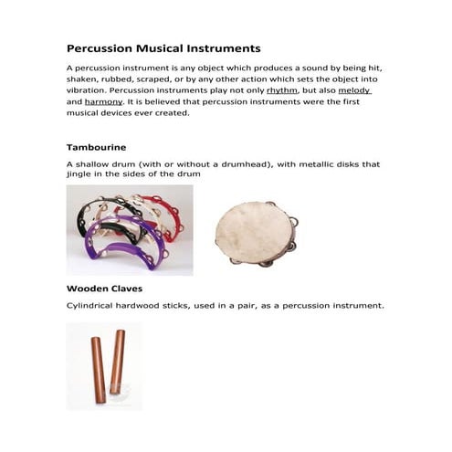 Percussion Musical Instruments Eld | DOC