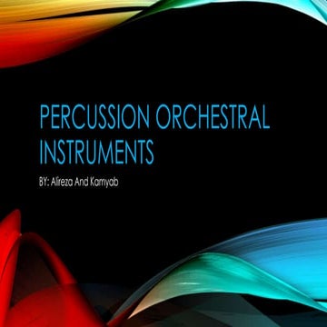 Percussion orchestral instruments | PPTX