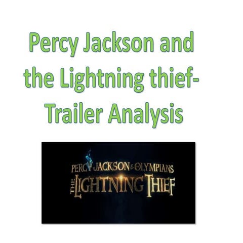 Percy jackson trailer analysis by vineeta | PPT