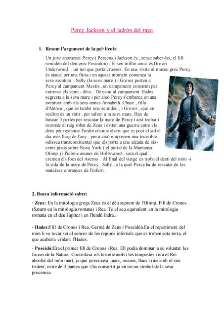 Percy jackson y el ladrón del rayo | PDF