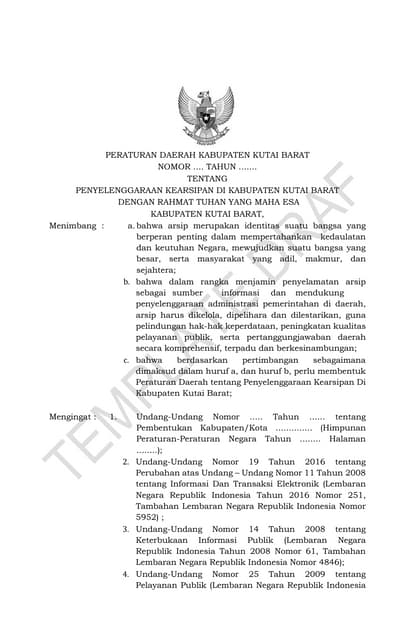 PROPOSAL PROYEK PERUBAHAN. Penataan Arsip Terpadu | PDF