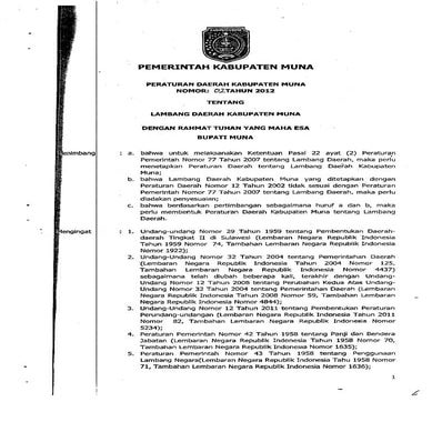 Perda kabupaten muna | PDF