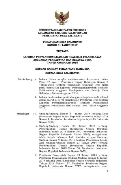 Contoh sk bpd | PDF