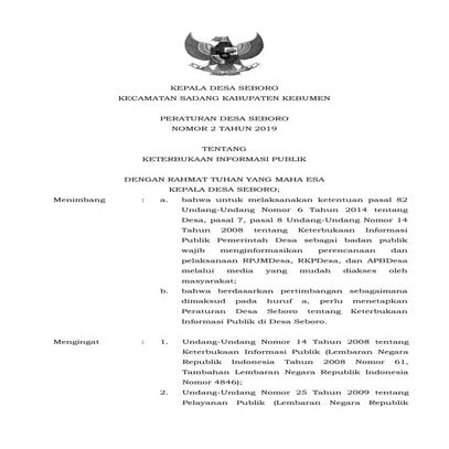 Perdes no 2 tahun 2019 tentang kip | PDF