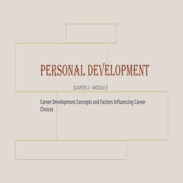 Career Development Concepts abd Factors Influencing Career Choices | PPT