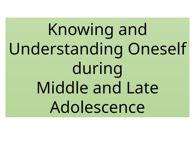 Module 1: Personal Development | PPTX | Educational Assessment | Education