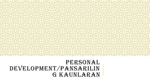 personal development powerpoint grade 11 | PPTX