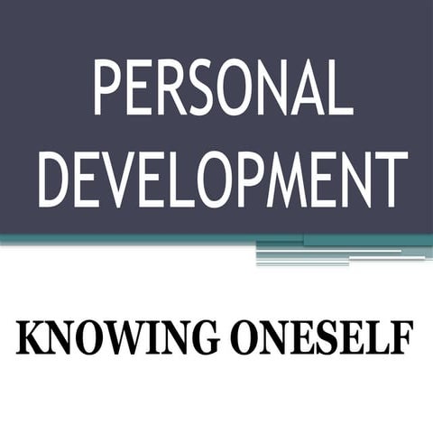 Personal Development - Grade 11 Day 1 | PPTX