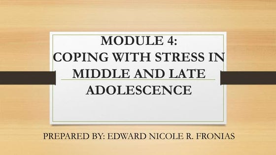 PERDEV MODULE 3 - the developmental stages | PPTX