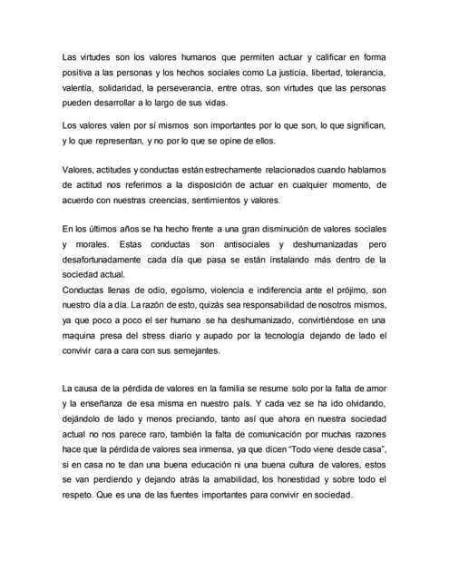 Triptico valores | PPT