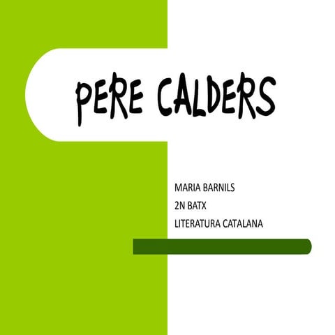 PR. PERE CALDERS | PPT