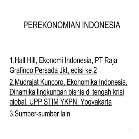 Perekonomian indonesia | PDF