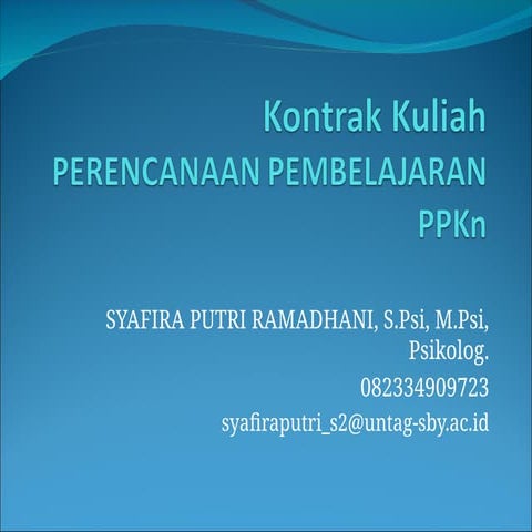 Perenc.Pembl-Pertemuan 1 Kontrak Perkuliahann.ppt
