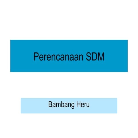 Perencanaan sdm | PPT