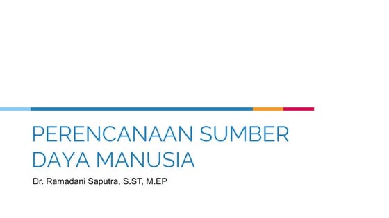 Perencanaan sumber daya manusia | PPT