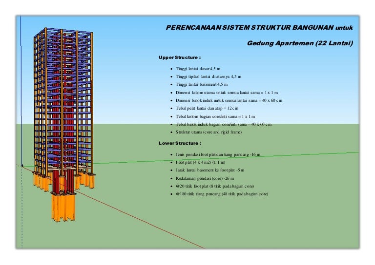 Perencanaan sistem struktur bangunan untuk