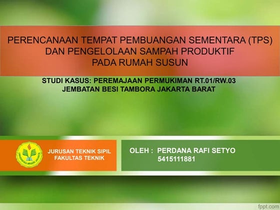 Persyaratan Teknis Penyediaan TPS dan TPS-3R | PPT