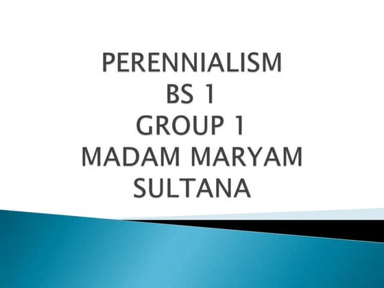 Perennialism Philosophies of education | PPT