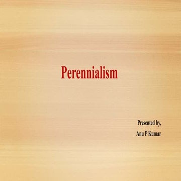 Perennialism | PPTX