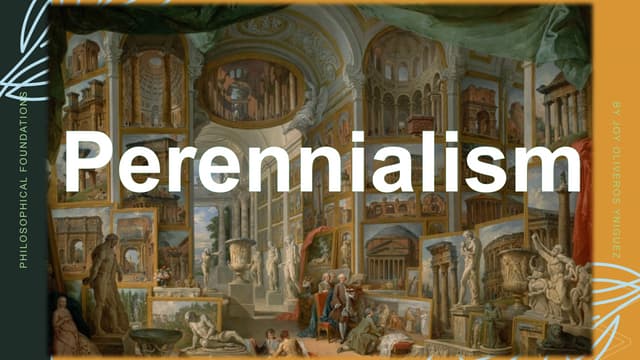 Perennialism | PPTX
