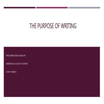 Purpose of writing | PPT