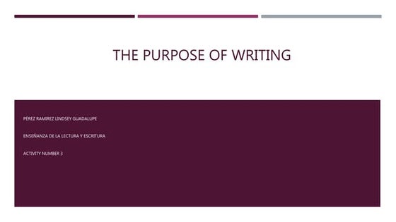 Purpose of Writing (Inform,Entertain,Persuade) | PPT