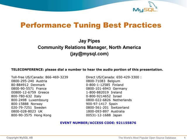 Perf Tuning Best Practices Ppt 6654