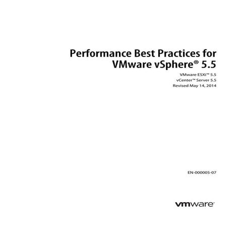 Perf_Best_Practices_vSphere5.5 vmware esxi | PDF | Operating Systems | Computer Software and ...