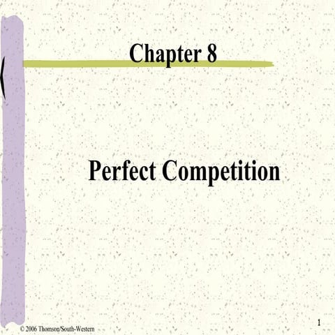 Perfect Competition | PPT | Business Accounting & Finance | Business