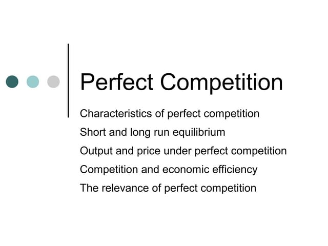Perfect Competition | PPTX