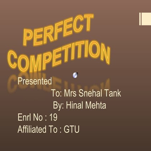 Perfect competition | PPT