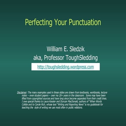 Perfecting Your Punctuation | PPT