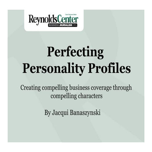 Perfecting Personality Profiles with Jacqui Banaszynski - Day 1 | PPT