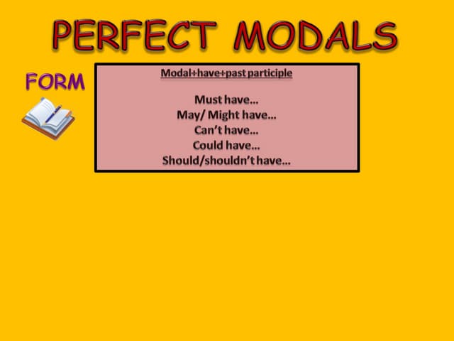 Perfect Modal Verbs | PPTX