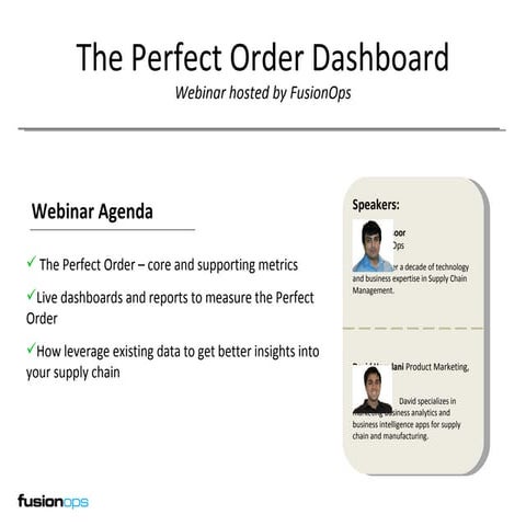 The Perfect Order Dashboard | PPT