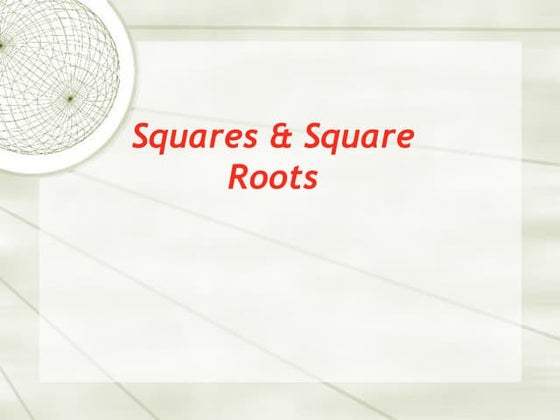 Estimating square root | PPTX