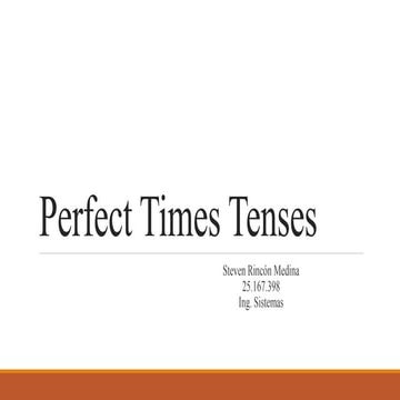 Perfect times tenses | PPTX