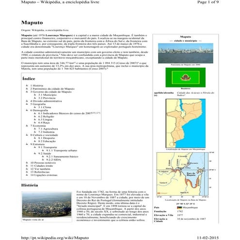 Perfil de maputo | PDF