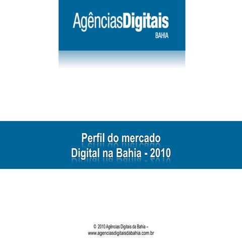 Perfil mercado digital Bahia - 2010 | PPTX